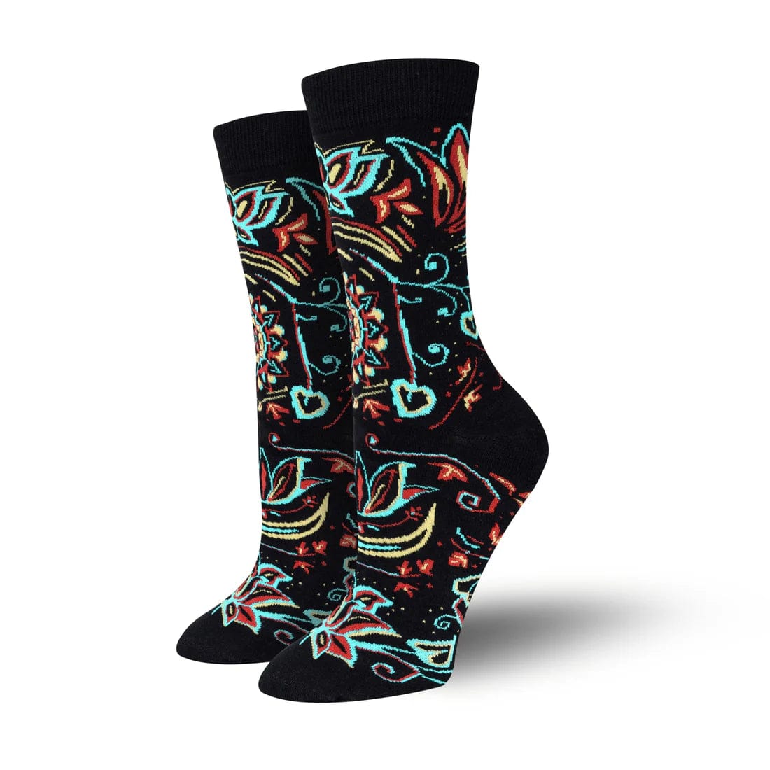 Bambukas Womens Boho Lotus Crew Socks - GoBros.com