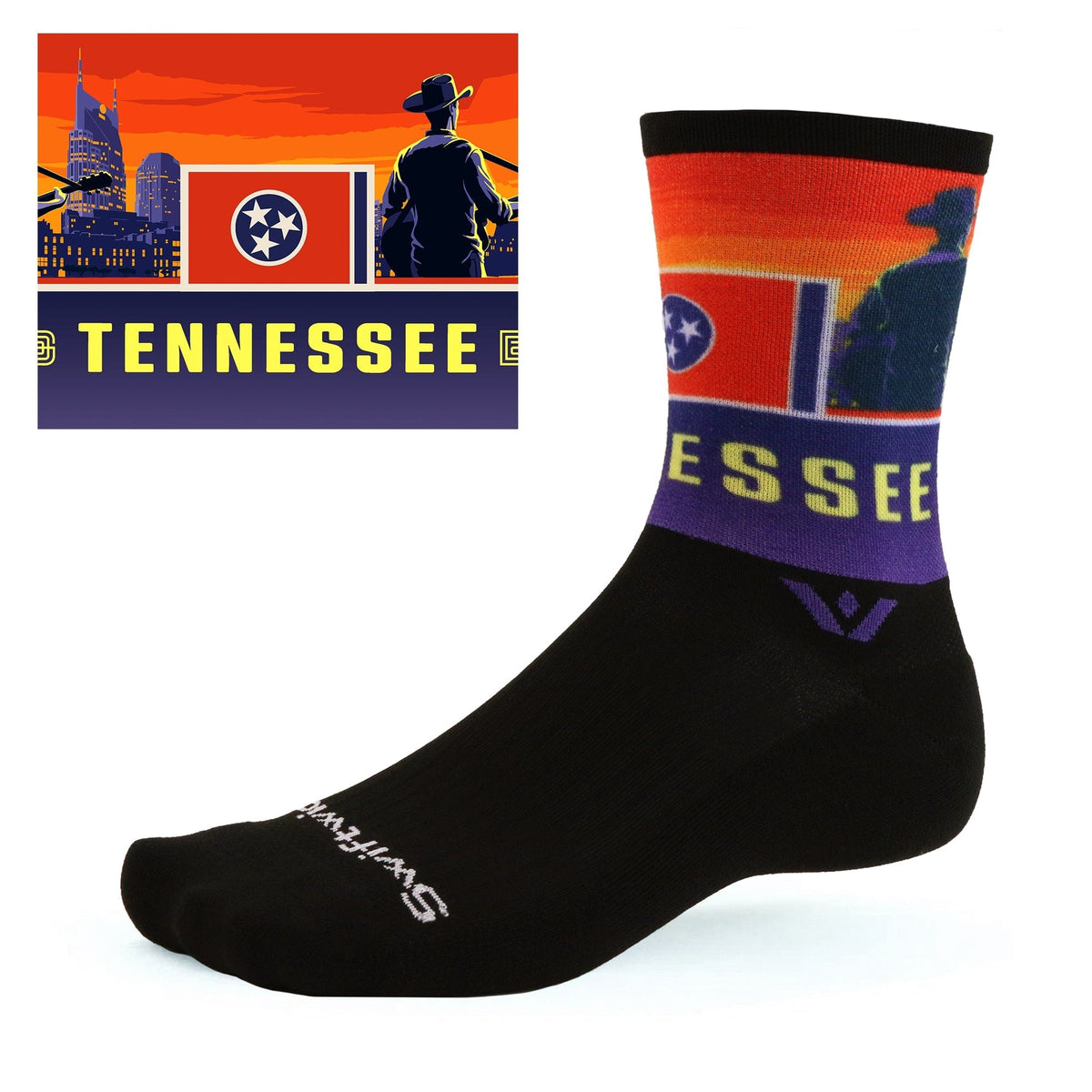 Swiftwick Vision Six Impression States Crew Socks - GoBros.com