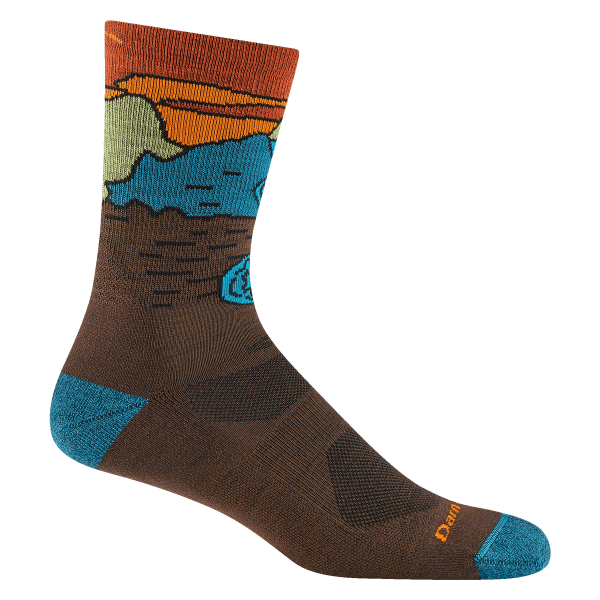 Darn Tough Mens Chasing Waterfalls Micro Crew Lightweight Hiking Socks ...